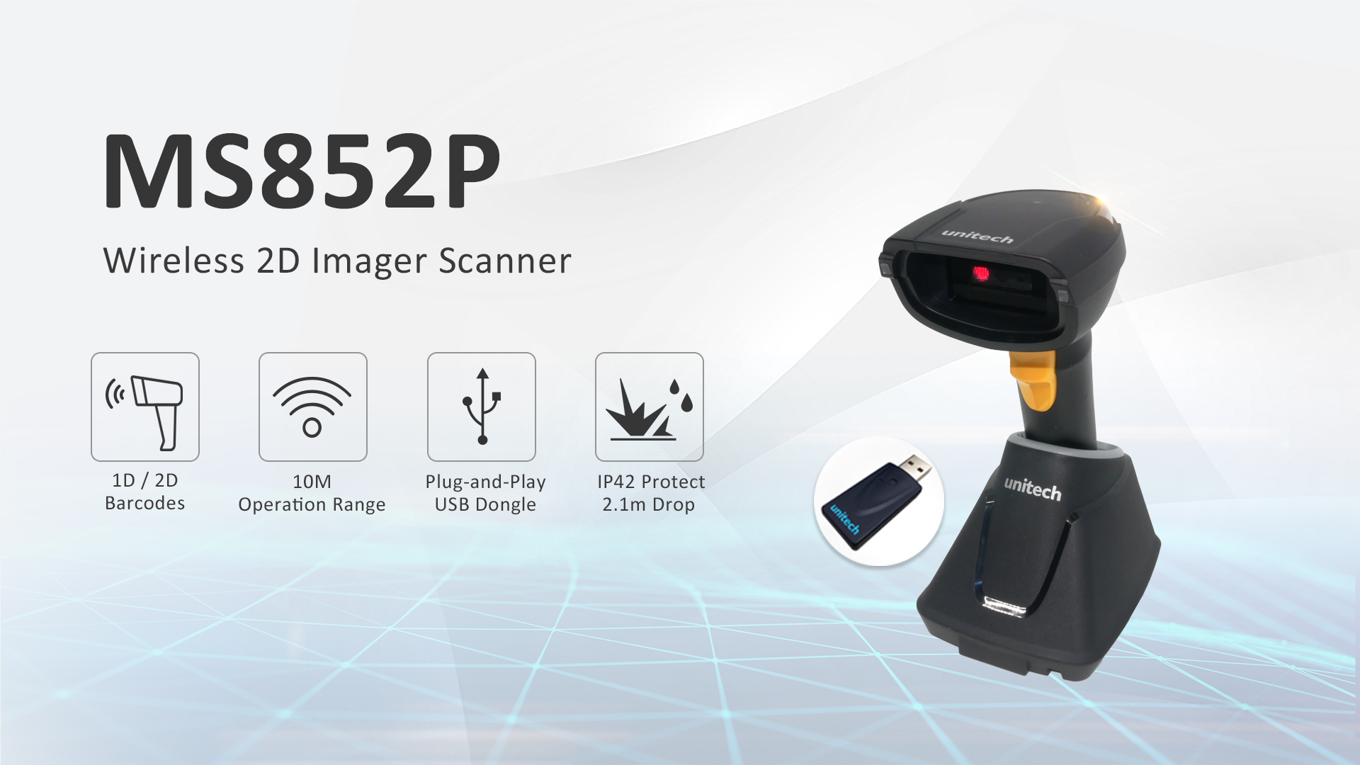 MS852P Wireless 2D Imager Scanner │ Unitech